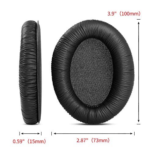 YDYBZB HD206 Ear Pads Ear Cushions Earpads Pillow Covers Replacement Compatible with Sennheiser HD206 HD 206 Headphones Wrinkled Leather