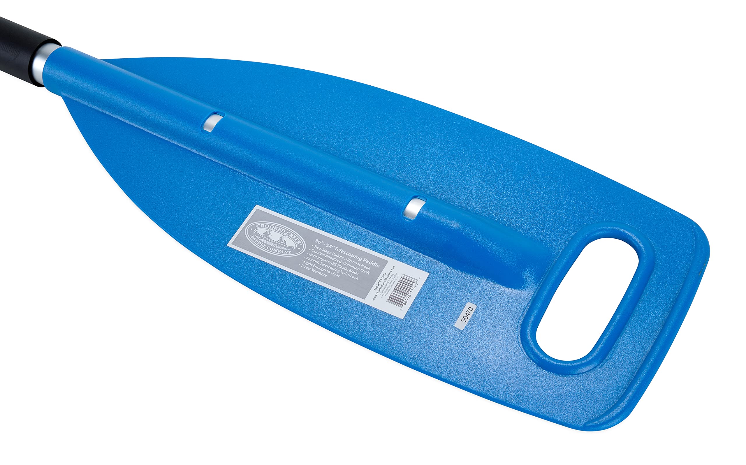 Crooked Creek Telescoping Boat Paddle with Hook - Extends 36-inches to 54-inches - Compact Design for Storage (50645)