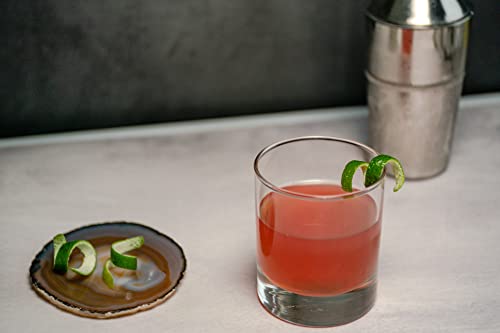 Wixology Cocktail Inspired Soy Candle - Reusable Rocks Glass - Made in Kentucky - 7 oz (Cosmopolitan)