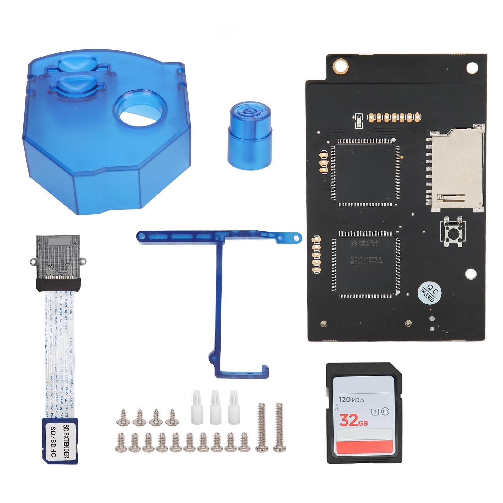 GDEMU Optical Drive Simulation Board, V5.15b Remote Storage Card Mount Kit with 32G Game Storage Card for Sega Dreamcast VA1, Perfect to Run The Original for GDI Mirror