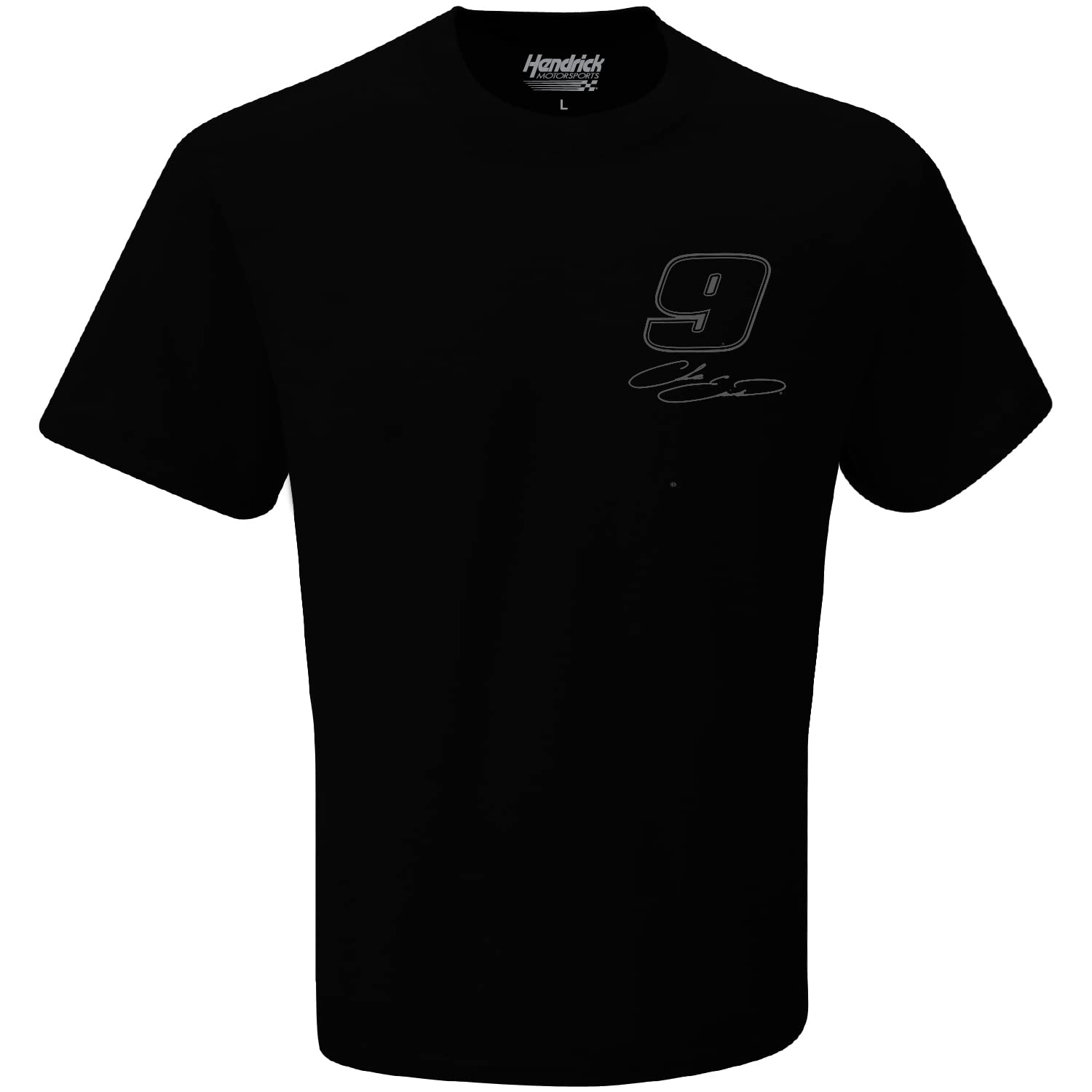 Chase Elliott 9 Tonal Flag T-Shirt - Short Sleeve Automotive Racing Apparel Large