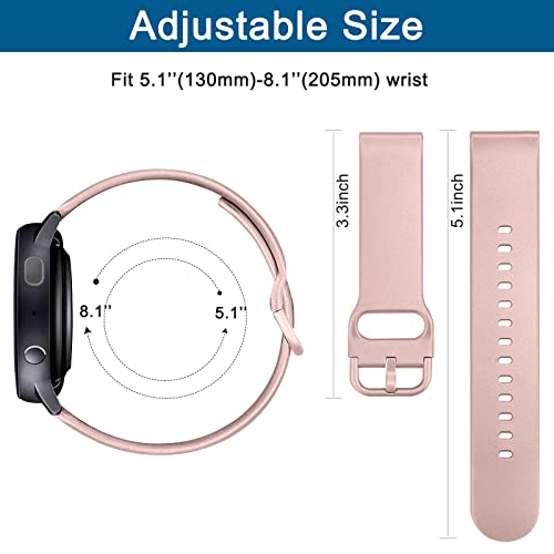 Meliya Bands for Amazfit GTR 4 / GTR 3 Pro / GTR 3 / GTR 2e / GTR 2 / GTR 47mm, 22mm Quick Release Soft Silicone Sport Replacement Watch Strap for Amazfit GTR 4 / GTR 3 Pro / GTR 3 / GTR 2e / GTR 2 Smart Watch Women Men (Rose Gold)