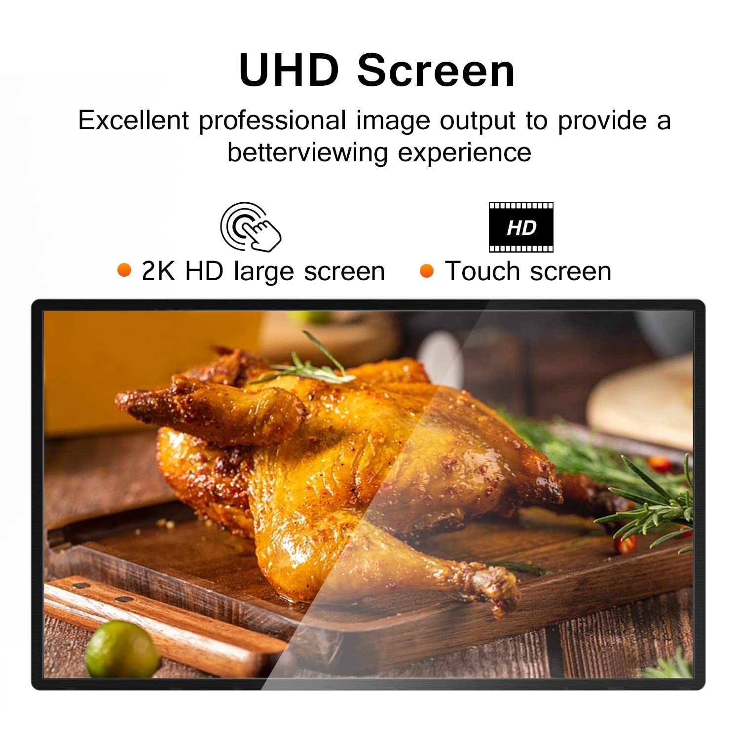 JYXOIHUB Digital Signage Displays 43 Inch Touch HD Screen Interactive Smart Board Movable Type Signage Display AD Media Player for Commercial Restaurant Display and Broadcast(Only Displays Board)