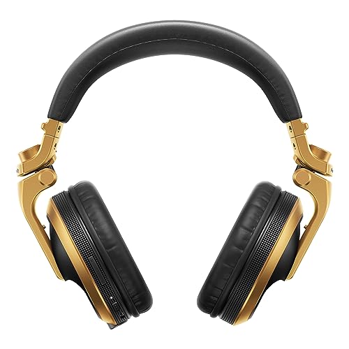 Pioneer DJ HDJ-X5BT-N - Closed-back, Bluetooth-compatible, Circumaural DJ Headphones with 40mm Drivers, 5Hz-30kHz Frequency Range, Detachable Cable, and Carry Pouch - Gold