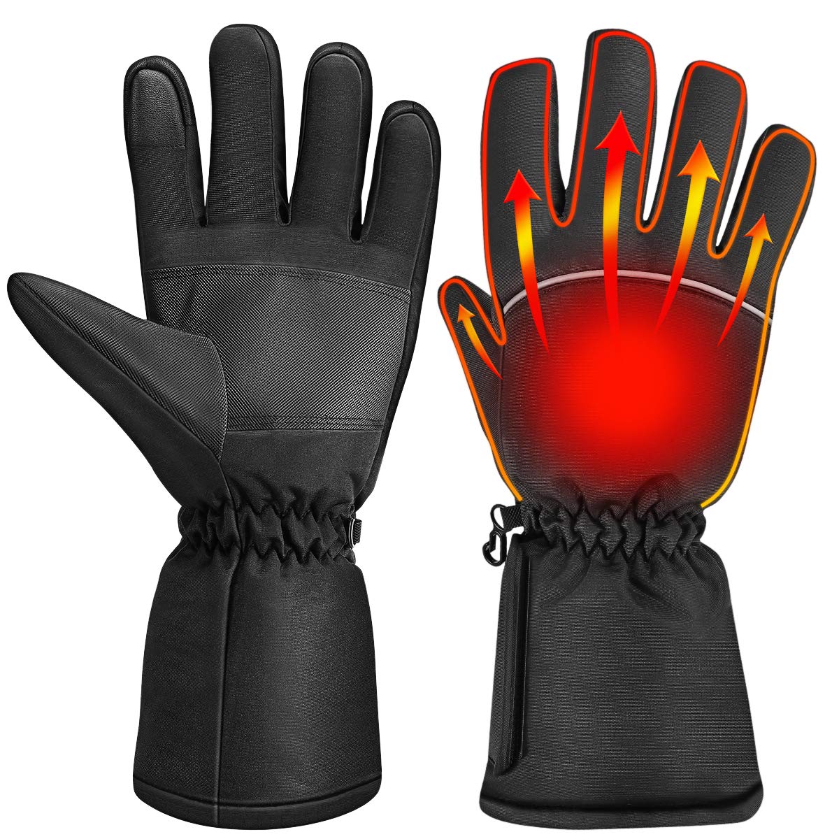 CLISPEED Heated Gloves Electric Heating Gloves Touch Screen Ski Gloves for Women Men