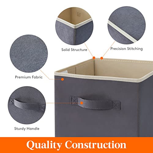 Lifewit 6 Pack Grey Storage Cubes, Bundle with 6 Pack Light Grey Storage Cubes, Medium