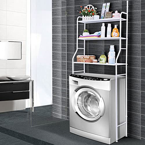 Yargole 3-Tier Laundry Room Shelf Over Washing Machine Storage Utility Rack,Above Toilet Washer Dryer Stand Storage,Adjustable Bathroom Organization Space Saving Shelving Units