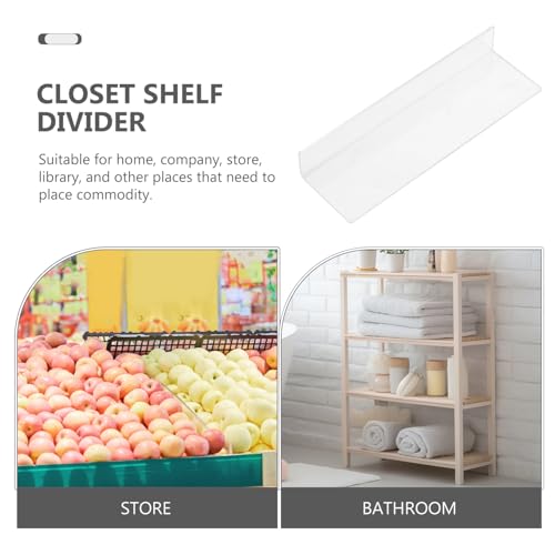 Levemolo Transparent Baffle Closet Shelf Organizer Supermarket Clapboard Organization Clear Book Stopper Clear Shelf Clapboard Commodity Shelf Divider Acrylic Closet Dividers Shelf Dividers