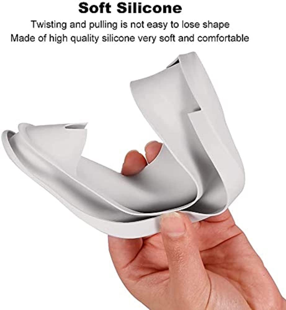 CONNYAM Washable VR Silicone Mask Pad Face Cover for Meta / Oculus Quest 2 with Lens Protective Cover and Microfiber Cleaning Cloths