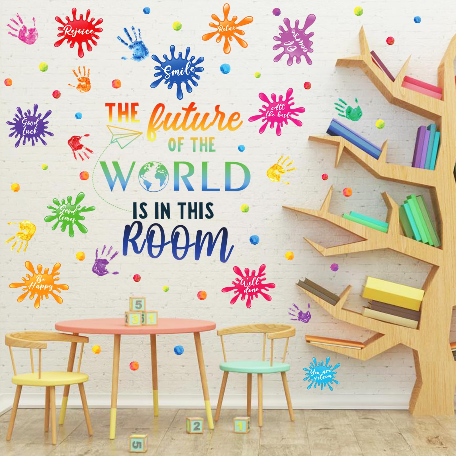 Colorful Inspirational Wall Decals Classroom Decals Kids Wall Decals Motivational Wall Decals,Splatter Wall Sticke Positive Saying Sticker Playroom Wall Decor