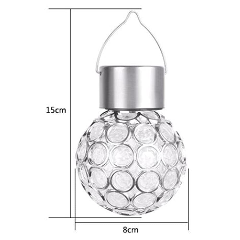 ZHUANYIYI 3 Pieces, Outdoor Solar Lights, Creative Hanging Hollow Ball Courtyard Lawn Landscape Lights, Home Garden Pavement Waterproof Decorative Lights