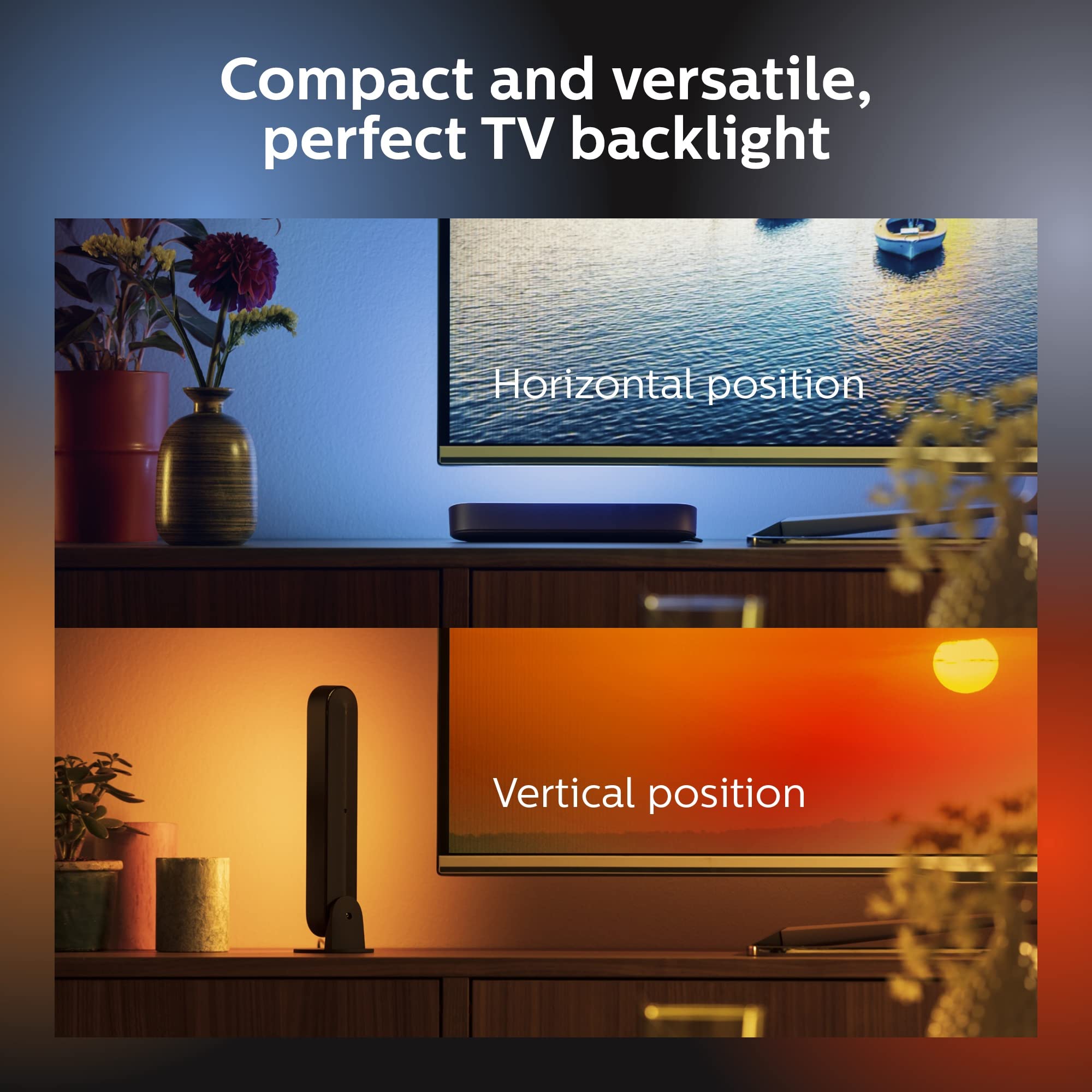 Philips Hue Smart Play Light Bar Extension, White - White & Color Ambiance LED Color-Changing Light - 1 Pack - Requires Bridge and Hue Play Light Bar Base Kit - Control with App or Voice Assistant