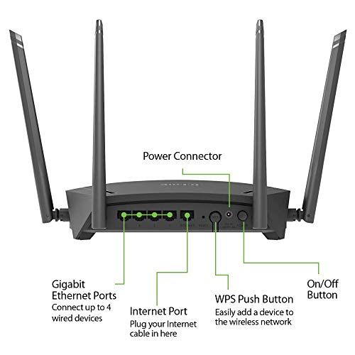 D-Link DIR-1750-US, WiFi Router AC1750 Mesh Smart Internet Home Network System, High Speed Performance WP3 MU-MIMO Dual Band Gigabit Gaming, Black
