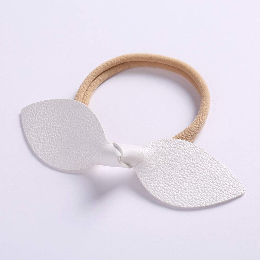 Picheng Solid Colored White Faux Leather Sheets PU Synthetic Leather Perfect for Craft DIY Handmade Jewelry Earrings Bow Making (White)
