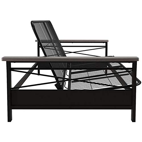 DHP Nella Metal Futon Frame in Black and Gray