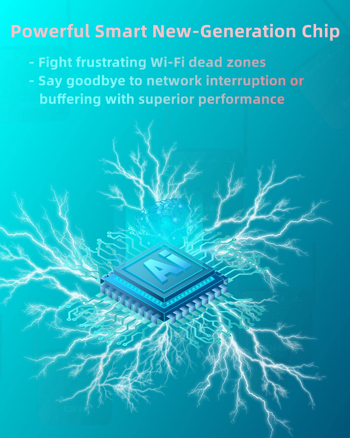 K248B WiFi Extender Signal Booster - 2023 Release - Covers Up to 9680 Sq.ft and 45 Devices, Internet Range Repeater and Signal Amplifier with 5 Modes & Ethernet Port for Smart Home Devices, Easy Setup