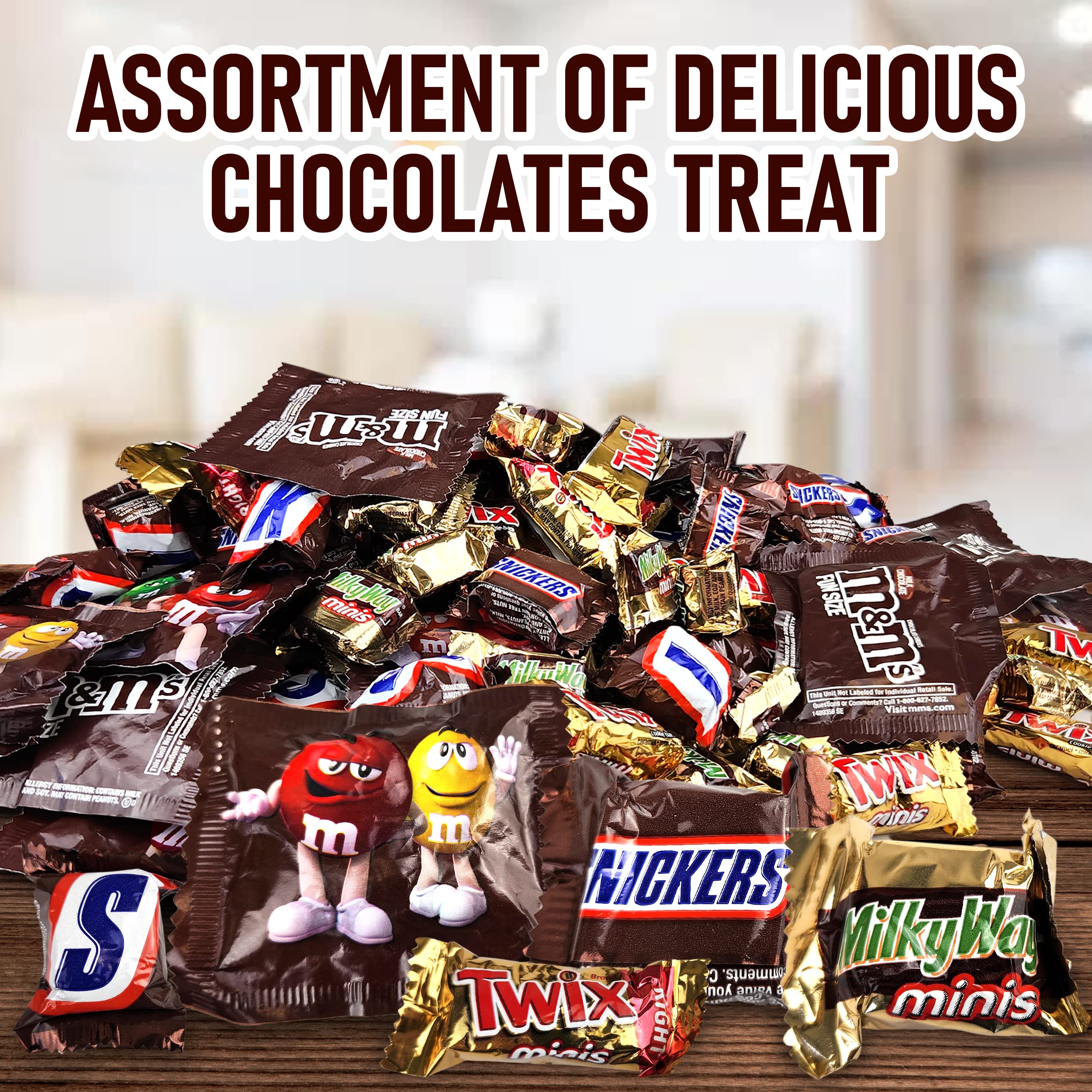 Chocolate Variety Pack β 5 lb Bulk Candy β Stunning Snacks Variety Pack β Bulk Candy Individually Wrapped β M&M's, Twix, MilkyWay and KitKat chocolate bars.