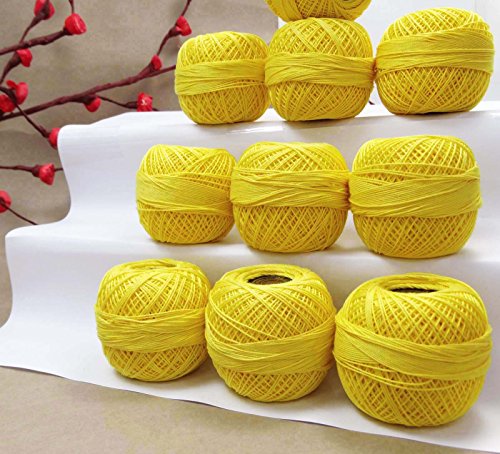 S2J Set of 10 Pcs Cotton Crochet Knitting Thread Tatting Yarn Embroidery Ball