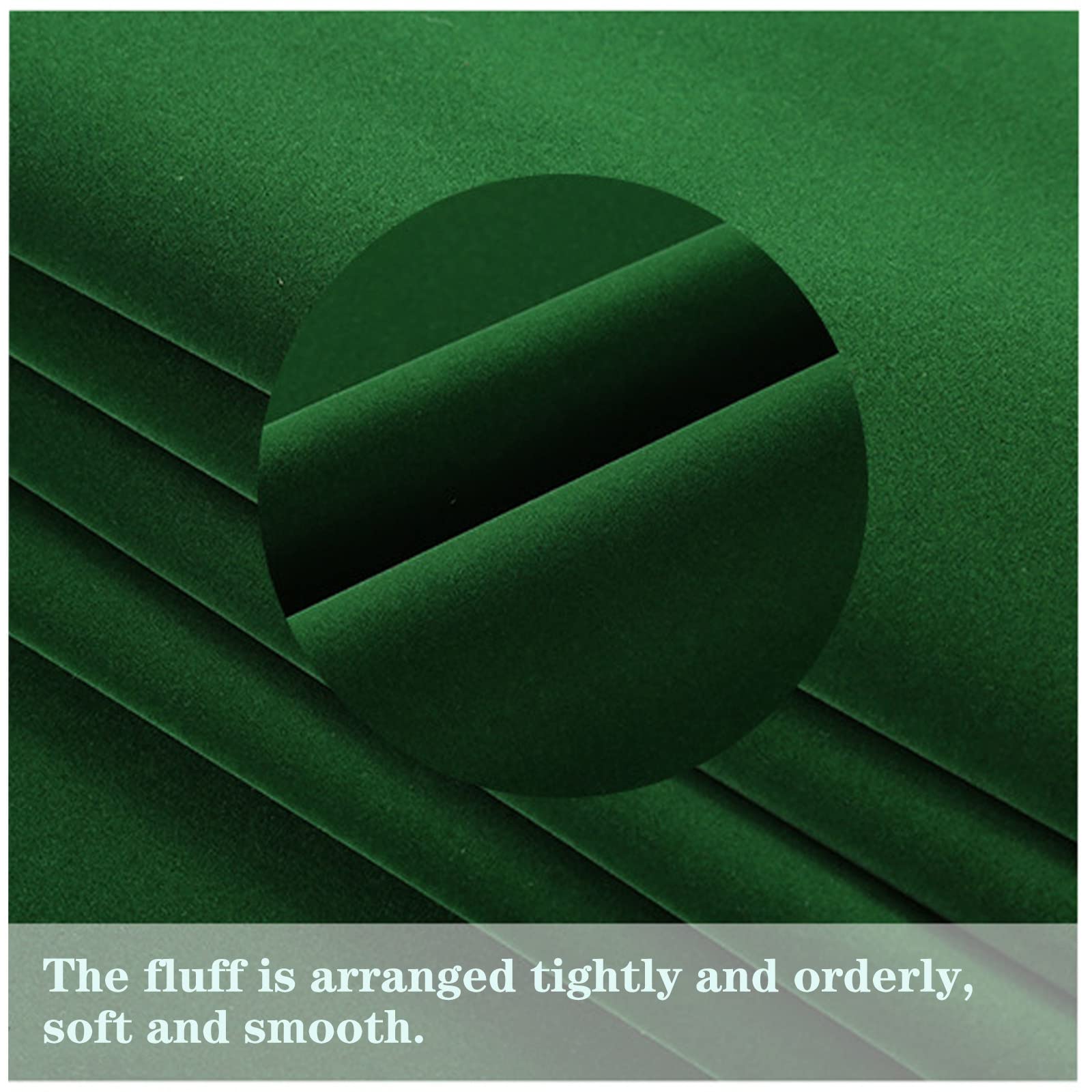 Cokosing Self Adhesive Felt Fabric, Soft Velvet Drawer Liner, DIY Velvet Fabric for Art & Crafts, Jewelry Box Felt Liner(17"*55"Green-2Pcs)
