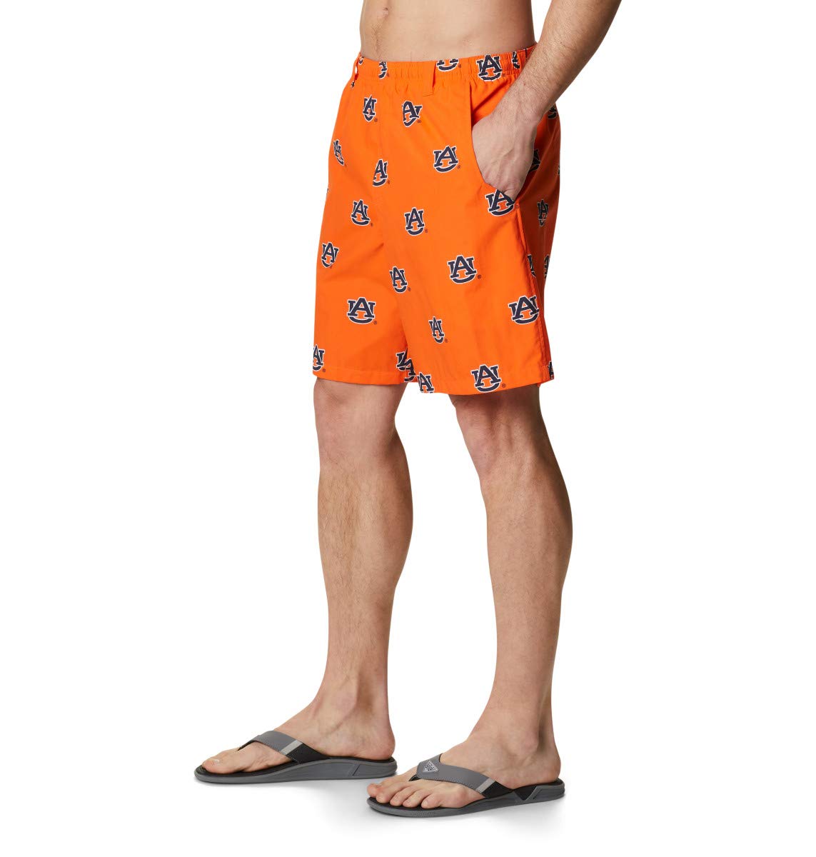 Columbia Men's CLG Backcast II Printed Short, Collegiate Navy, Large
