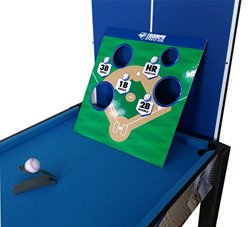 Triumph 13-in-1 Combo Game Table Includes Basketball, Table Tennis, Billiards, Push Hockey, Launch Football, Baseball, Tic-Tac-Toe, and Skee Bean Bag Toss