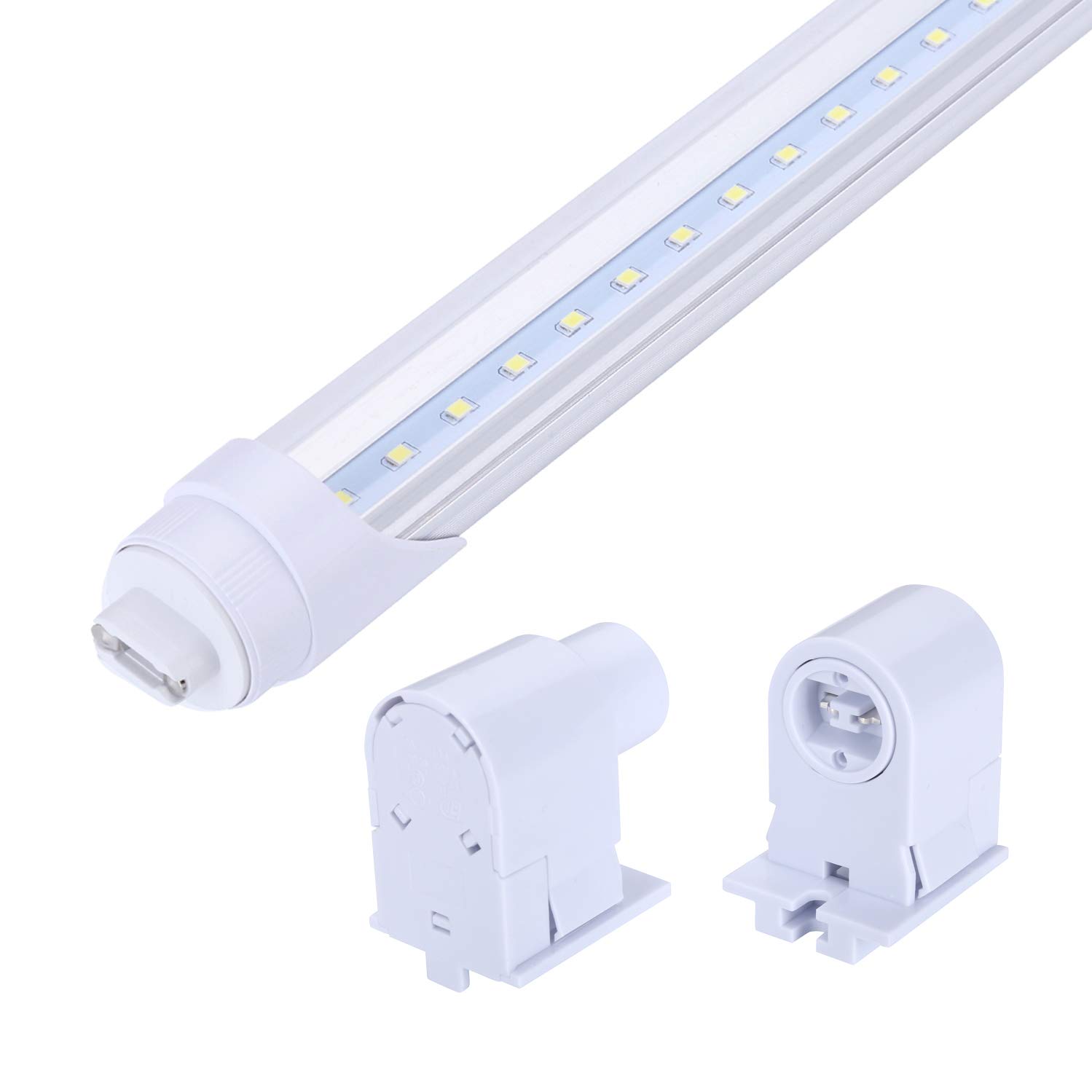R17D/HO Tombstone Base Holder Socket Connector T8/T10/T12 8ft LED Light Replacement Fluorescent Plunger Lampholder Adaptor 5 Pairs
