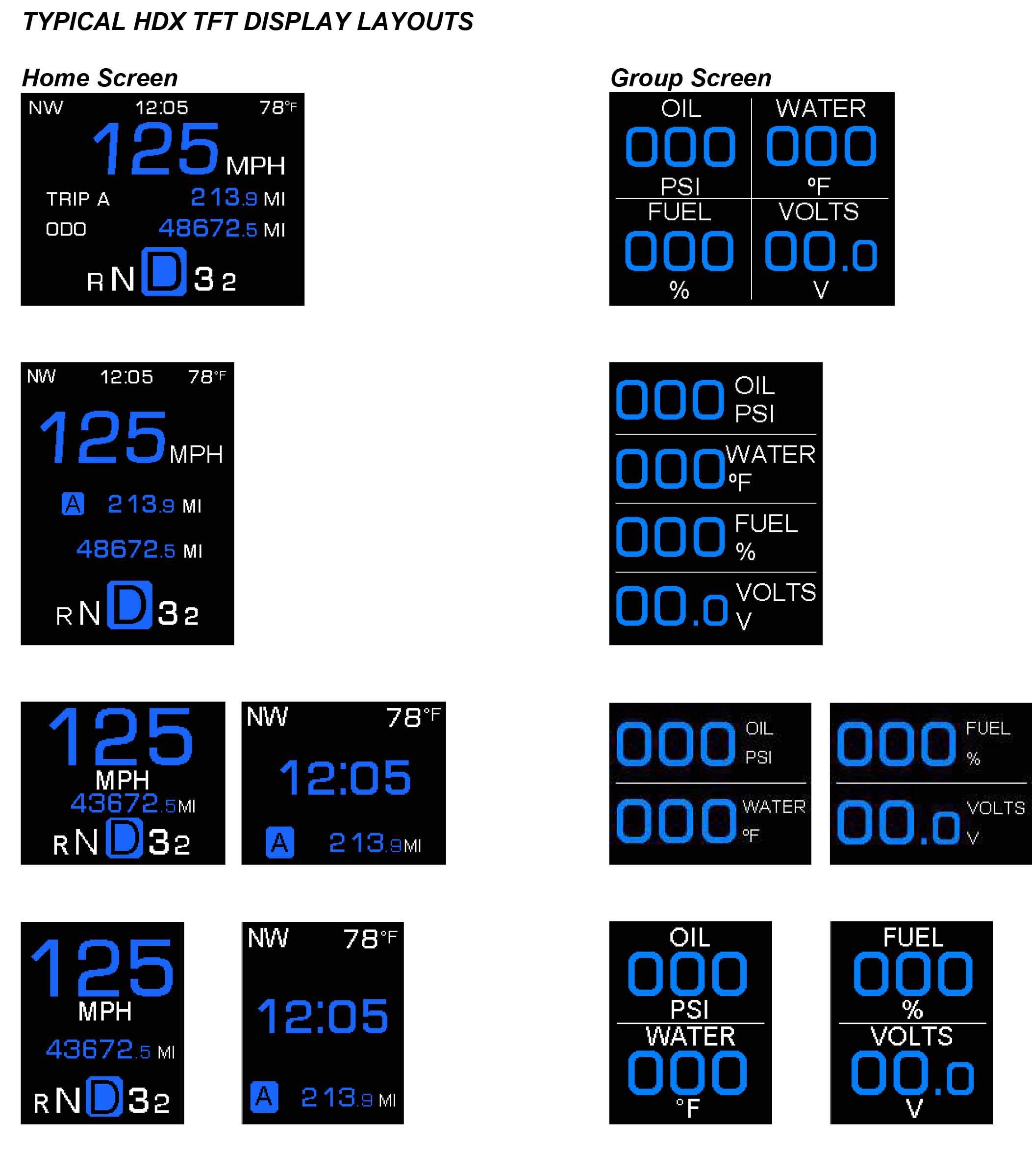 Dakota Digital 67-72 Chevy Pickup Customizable Gauge System Silver Alloy HDX-67C-PU-S