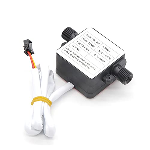 JAERB 1/4" 1/2" 3/4" Gear Flowmeter Flow Sensor Milk Oil Flow Meter Flow Sensor Switch for Viscous Liquid DC3.5~24V (Size : 3/4")