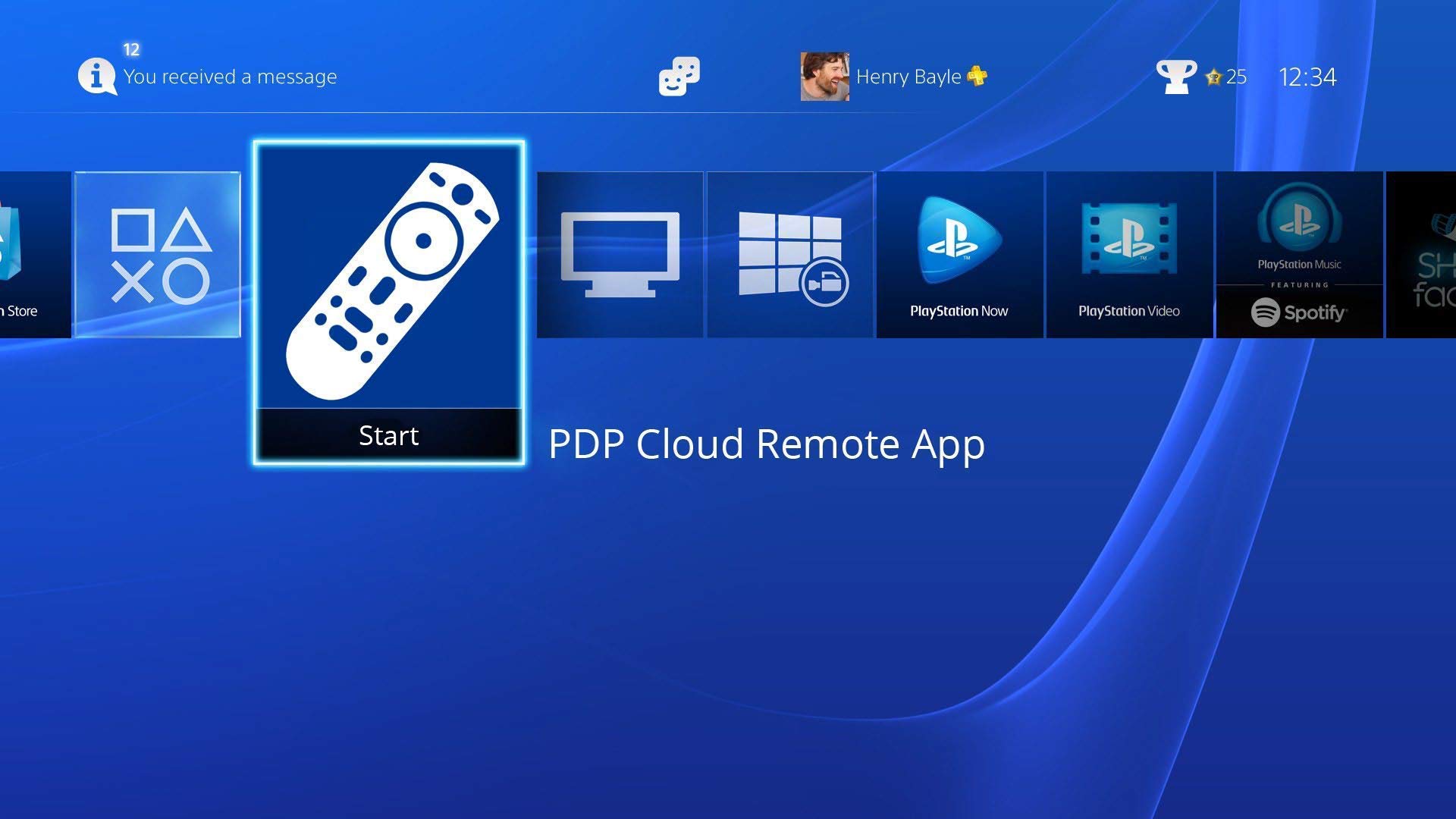 Cloud Media Remote for PS4, 051-081-NA - PlayStation 4