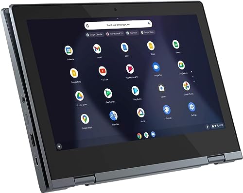 Lenovo 2022 Flex 3 Chromebook 11.6" HD Touch-Screen Laptop, Intel Celeron N4020 Processor, 4GB RAM, 32GB eMMC Flash Memory, HD Webcam, Chrome OSChrome OS, Abyss Blue, 32GB USB Card