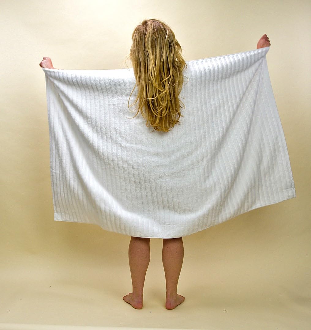 Classic Turkish Towels CTT Bath Sheets - Made with 100% Turkish Cotton, Absorbent & Ultra Comfy Sheets for Hotels & Spa, Set of 3 | 40"x65" (White)