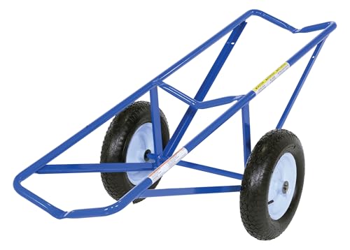 Vestil CARPET-45 Portable Carpet Dolly with Fully Pneumatic Wheels, 500 lbs Capacity, 60" Length x 26" Width x 20" Height, Platform Width (in.) 14-11/16.