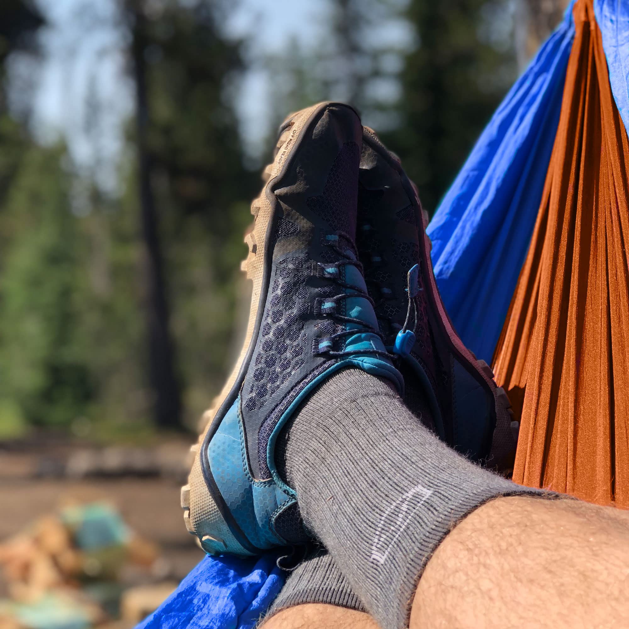 CloudLine Merino Wool Ultralight Crew Hiking Socks - Seamless Toe, Moisture Wicking, & Breathable Blister Prevention - Large PNW Green