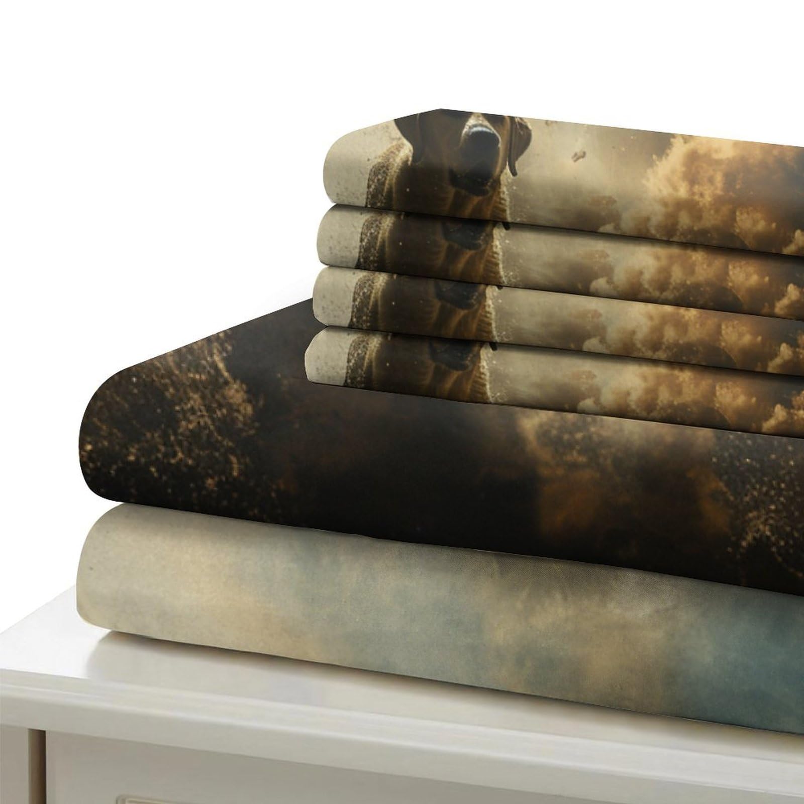 Labrador Retrievers through Clouds Bedding Set Quilt Cover 3D PrintedLabrador Retrievers through Clouds Duvet Cover Comforter Covers for Childrens And Adults 3 Pieces Microfiber with Pillowcases with
