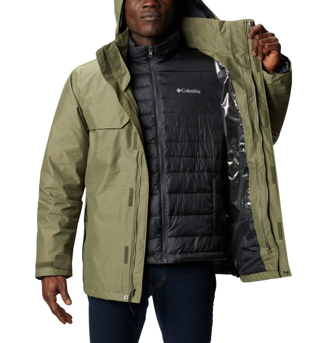 Columbia Men's Cloverdale Interchange Jacket, Stone Green, Small