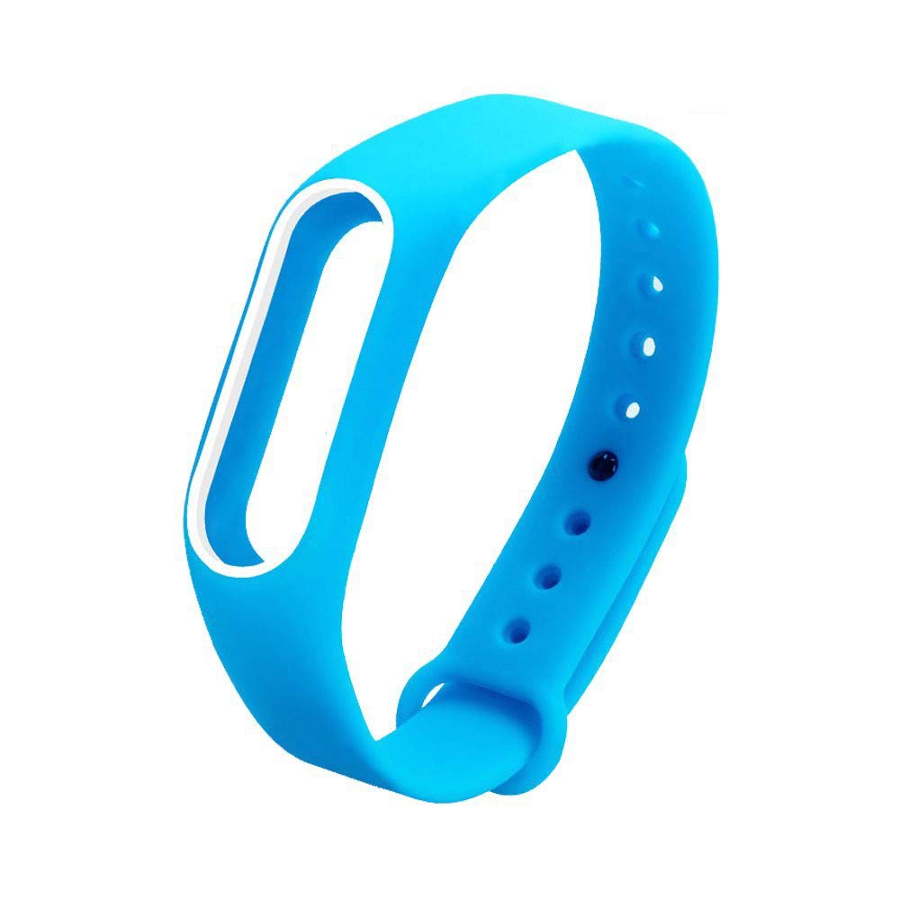 Toxz Replacement Silica Gel Wristband Band Strap for Xiaomi Mi Band 2 Bracelet,Multiple Colour,Length:170-222mm,Blue