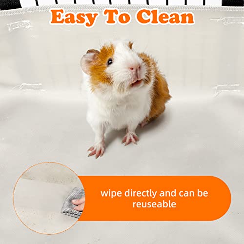 Lonepetu Waterproof Guinea Pig Cage Tarp Bottom for C & C Grids Habitat, 56β*27β Washable Guinea Pig Cage Liner Base for Rabbits Hamsters Hedgehogs Ferrets Small Pets (No Cage)