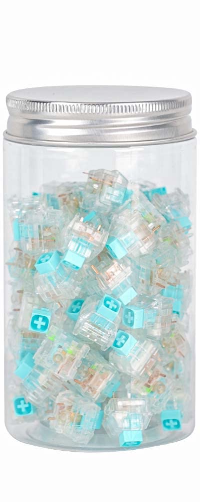 Kailh Box Crystal Pro Mechanical Switches for MX Mechanical Gaming Keyboard | Tactile 65g | 5 Pin Plate Mounted | SMD RGB Switches for Backlit Keyboard | Box Crystal Pro 70 Pcs