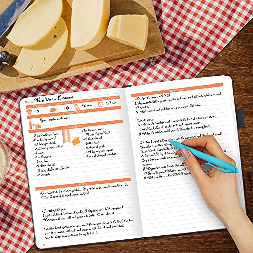 Legend Recipe Book β Blank Family Cookbook to Write In Your Own Recipes β Empty Cooking Journal β Personalized Cooking Notebook, Hardcover, A5, 58 Recipes In Total (Mystic Gray)