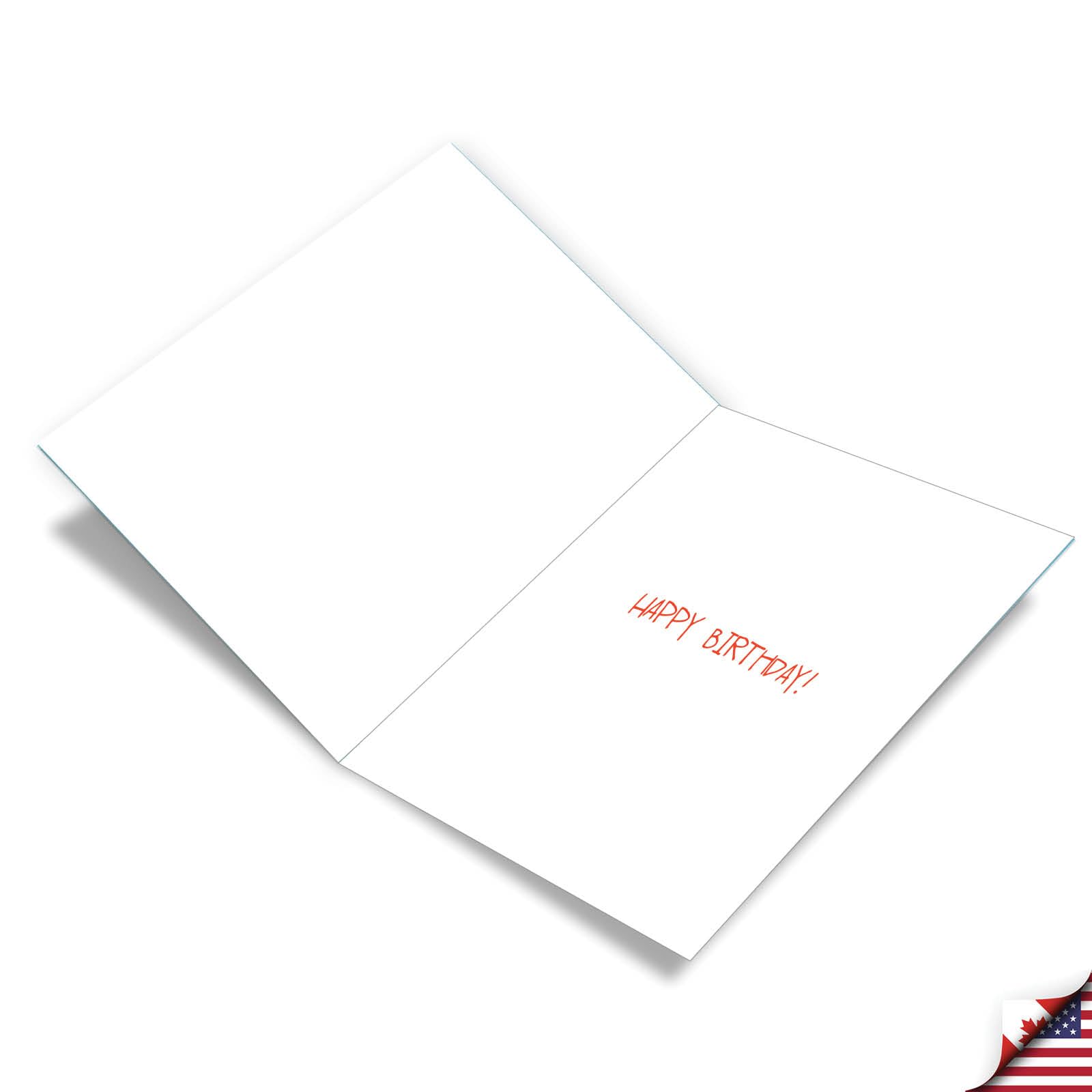 NobleWorks - Jumbo Birthday Greeting Card 8.5 x 11 Inch with Envelope (1 Pack) Big, Jumbo Bday Llama Just Say J6445ABDG