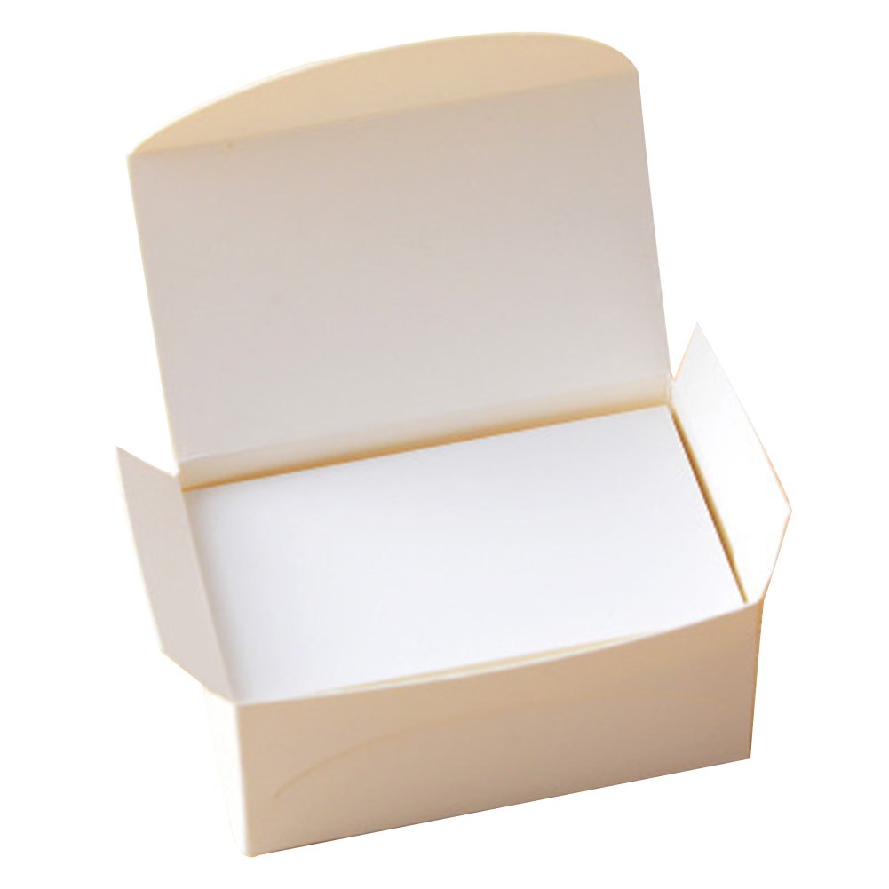 CREATIVE HOBBIES 100pcs Kraft Paper Double-Sided Blank Cards Business Cards Word Card Message Card DIY Gift Cards for Handwriting Doodle White 100 Sheets