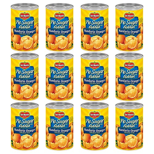 Del Monte Canned Mandarin Oranges No Sugar Added, 15 Ounce (Pack of 12)