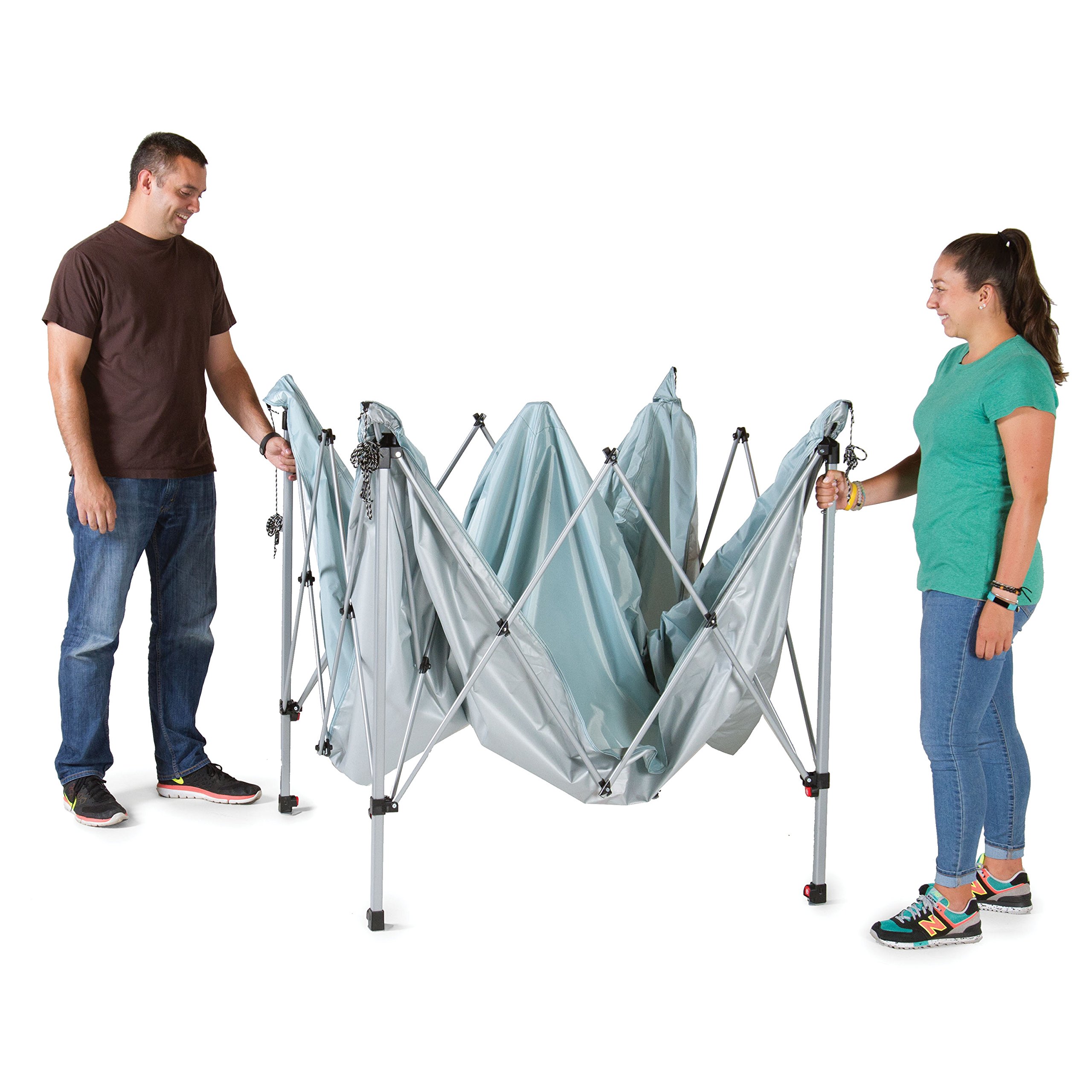 Coleman Light & Fast 10x10ft Pop Up Canopy Tent, Portable Sun Shelter Sets Up in 3 Mins & Weighs 10lbs Lighter than Comparable Shelters, Great for Beach, Yard, Tailgating, & More
