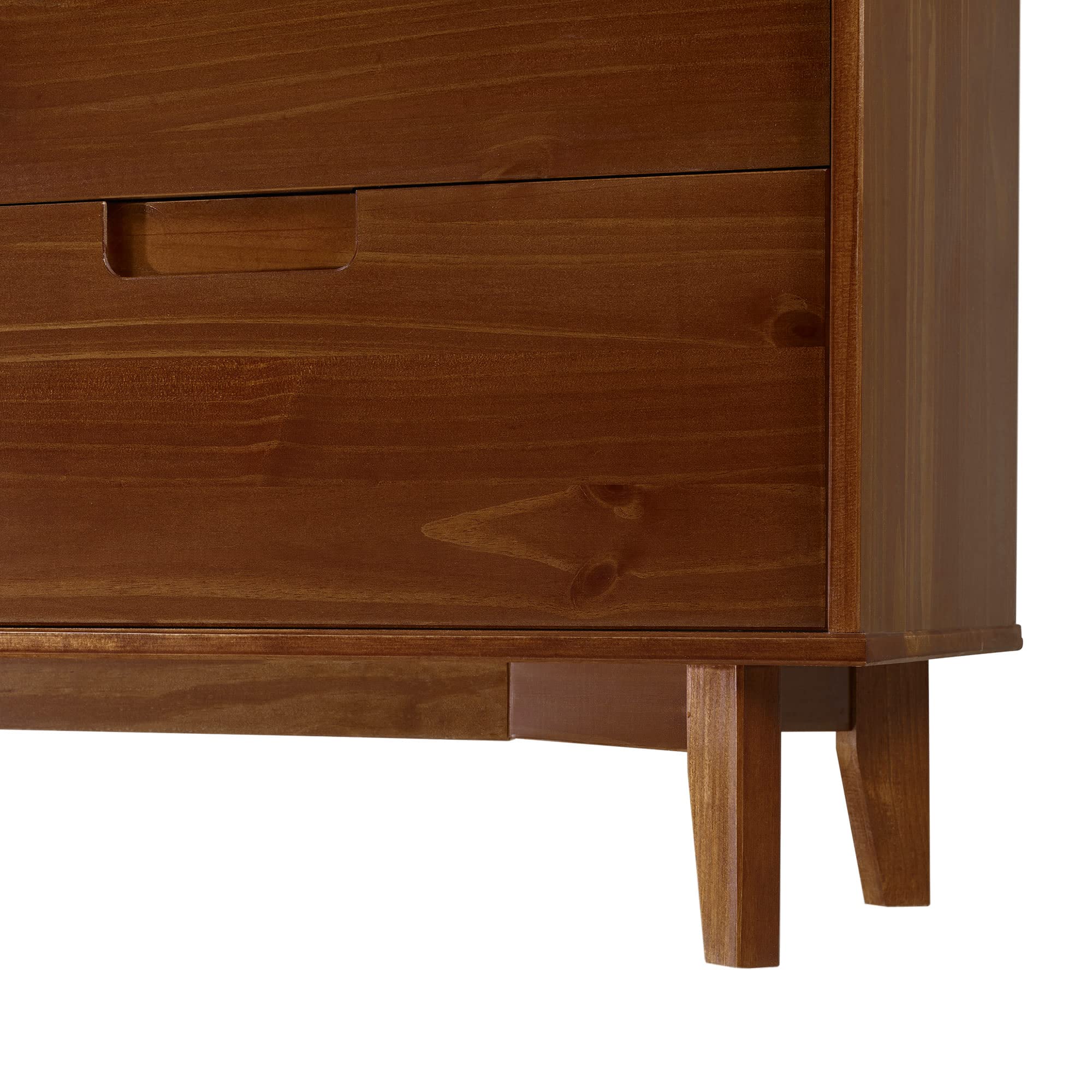 Delacora BDR6DSLDRCA WE-BDR6DSLDR Austin 52" Wide 6 Drawer Wood Mid-Century Modern Dresser with Cutout Handles