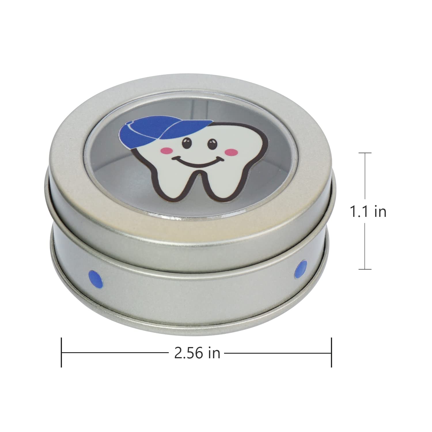 HAMUIERS Baby Tooth Box, Tooth Fairy Box for Lost Teeth, Metal Tooth Holders for Kids First Teeth Keepsake Box Gifts for Baby - Boy