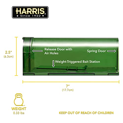 Harris Humane Mouse Trap, Catch and Release, 3-Pack