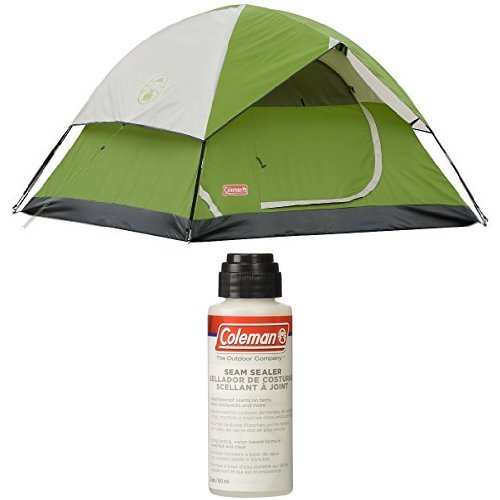Coleman Sundome 3-Person Dome Tent, Green with Seam Sealer, 2-oz