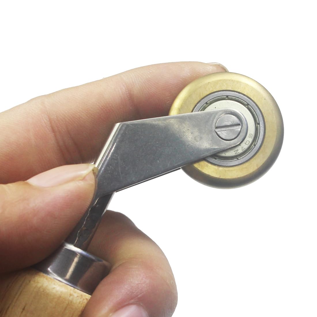 ๐๐ฎ๐จ ๐ค๐ Heavy Duty Silicone Seam Roller - 40mm Sound Deadening Silicone Hand Rollers with 6mm Brass Detail Penny Roller Used for PVC/Tpo/Epdm Single Ply Roofing Tape