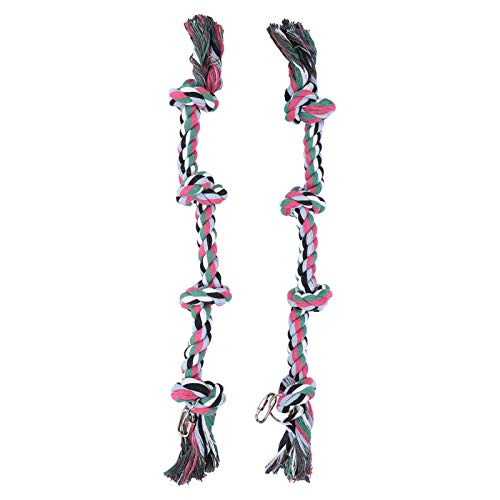 Zerodis Pet Bird Chew Cotton Rope Toys, Cotton Woven Rope Hammock Hanging on Parrot Cage, Parrots Biting Climbing Toys Cage Pendant Accessory