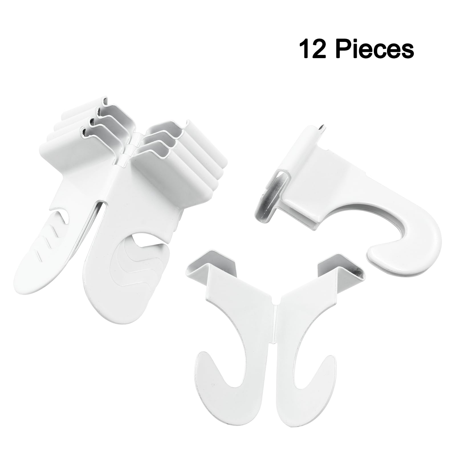 LifCratms 12Pcs Drop Ceiling Hooks, White Zinc Alloy T-Bar Track Clips Suspended Ceiling Hanging Hooks Heavy Duty Ceiling Tile Hooks for Hanging Plants Home Office Classroom Signs Decorations